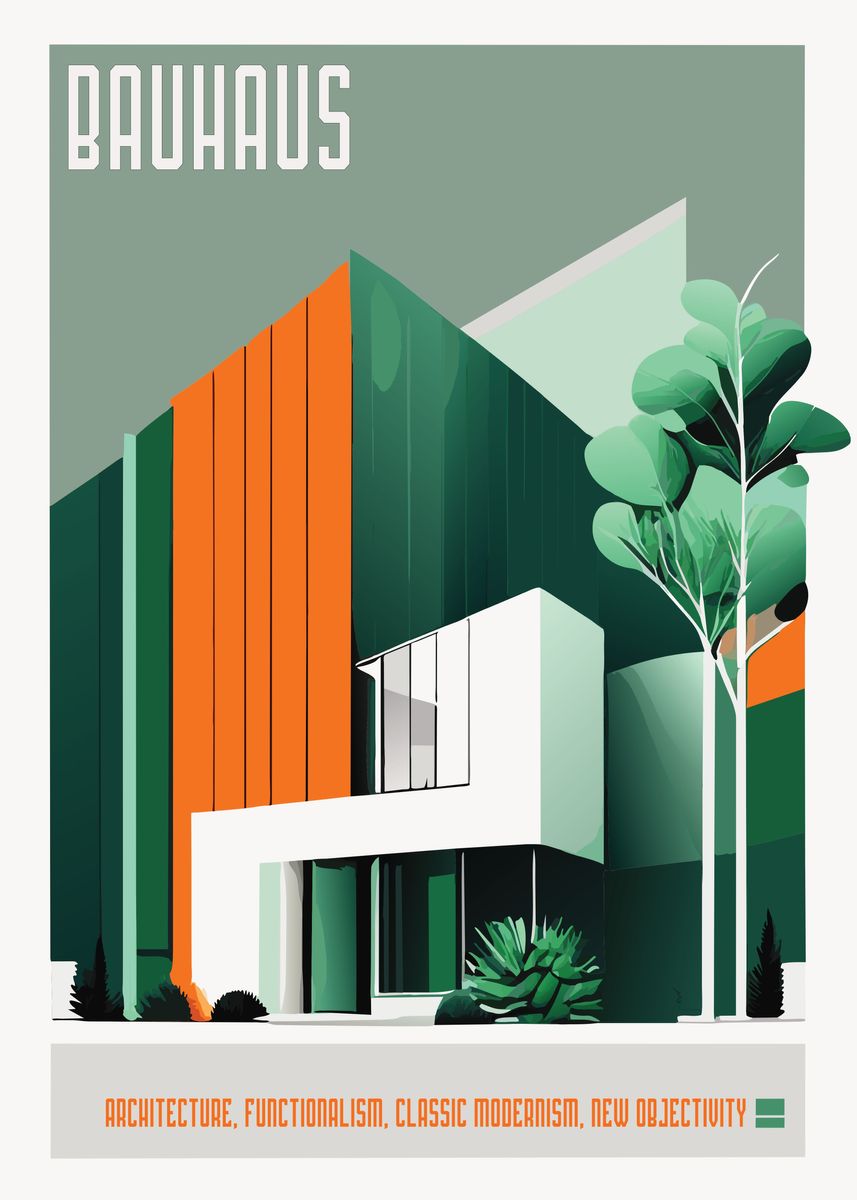 'Bauhaus Modern Poster' Poster by Fireabend Designs | Displate