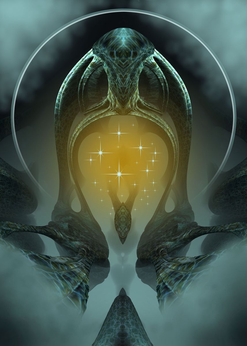 'Cosmic Entity' Poster, picture, metal print, paint by Stuart Painter ...