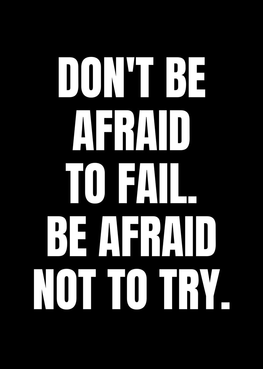 'Fail Motivational Quote' Poster, picture, metal print, paint by Art ...