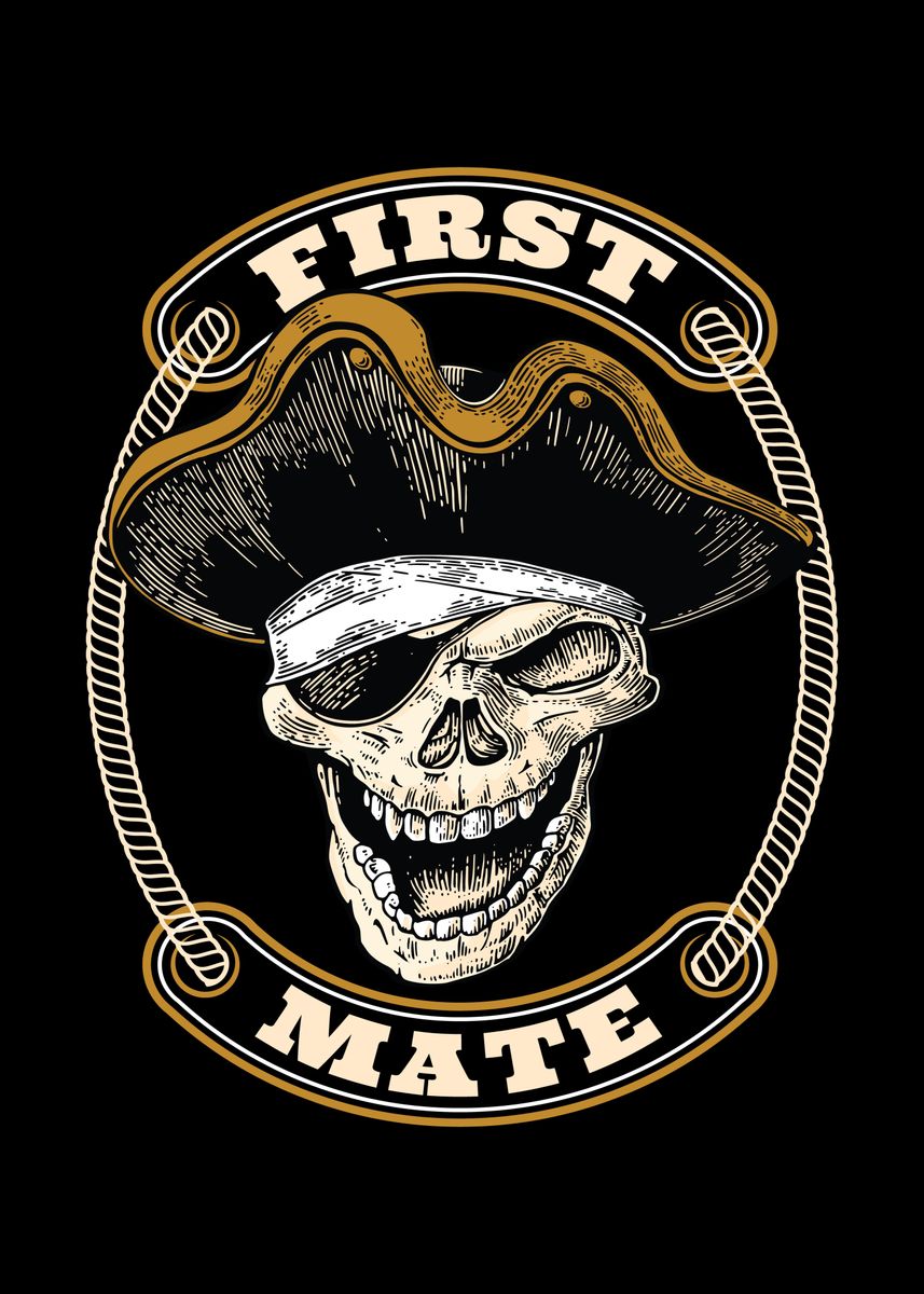 'First Mate Pirates' Poster, picture, metal print, paint by Mooon ...