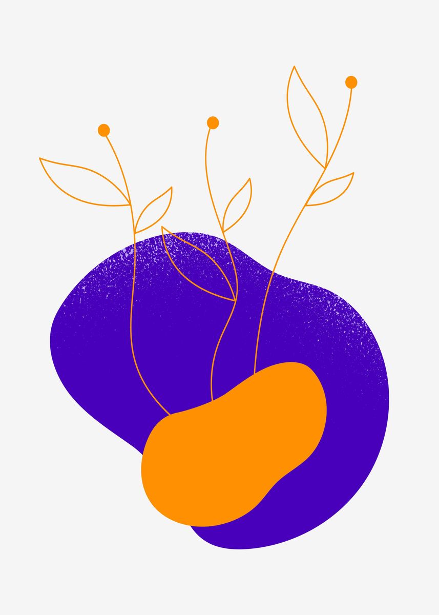 ' SIMPLE FLORAL LINE ART ' Poster, picture, metal print, paint by ...