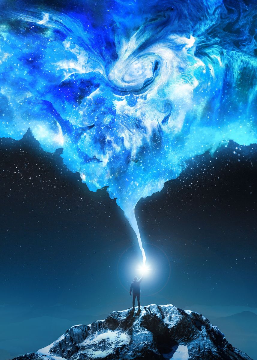 'Cloud Burst' Poster, picture, metal print, paint by Elipscease | Displate