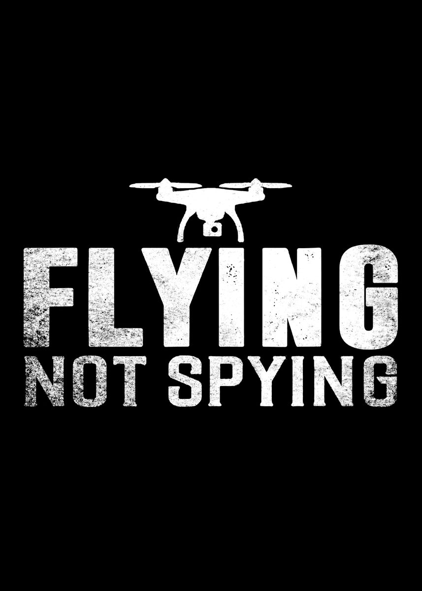 'Flying Not Spying' Poster, picture, metal print, paint by ...