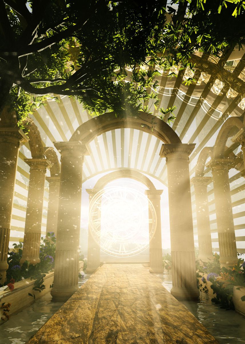 'Light Time' Poster, picture, metal print, paint by Shaheen Khan | Displate