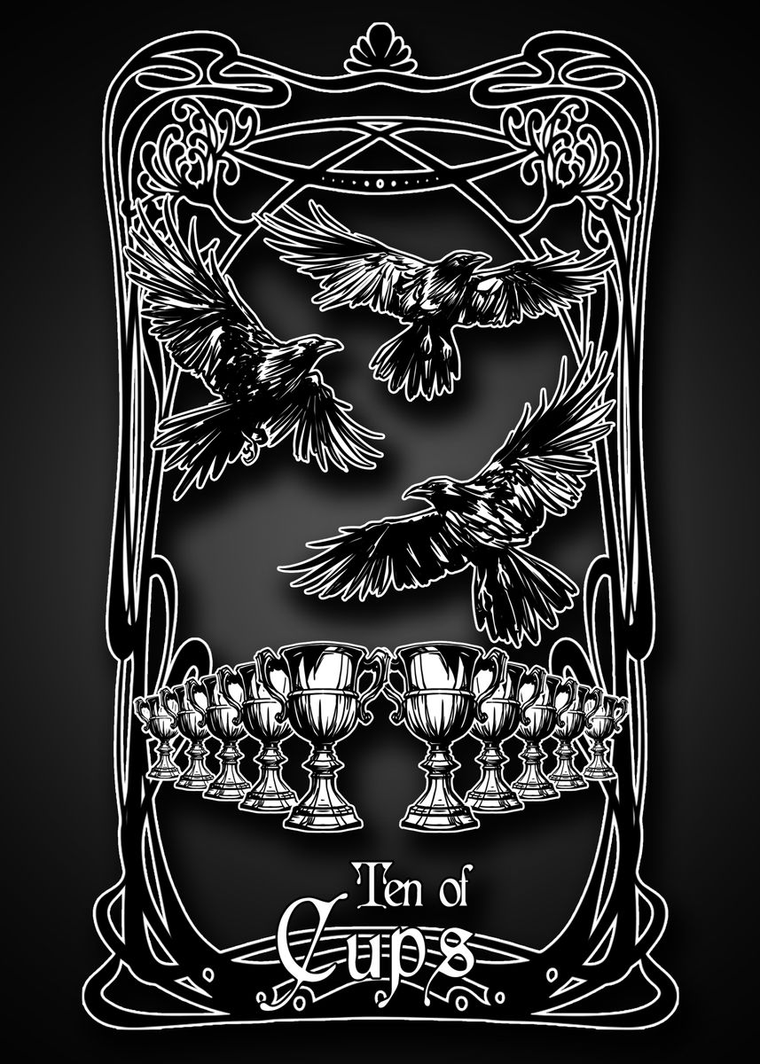 'Tarot Ten of Cups' Poster, picture, metal print, paint by LouteCrea ...