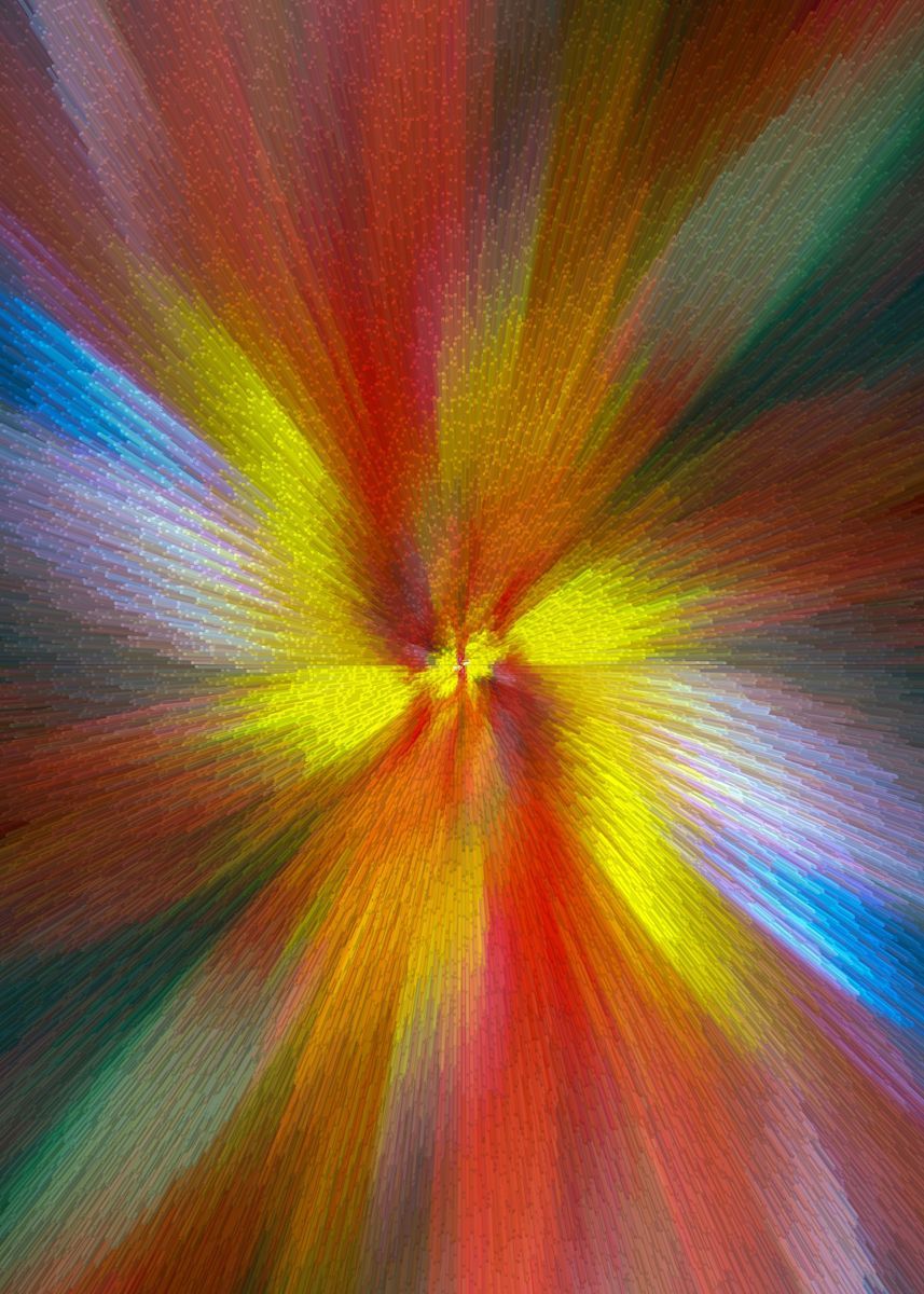 'Abstract Floral Rotation' Poster, picture, metal print, paint by ...