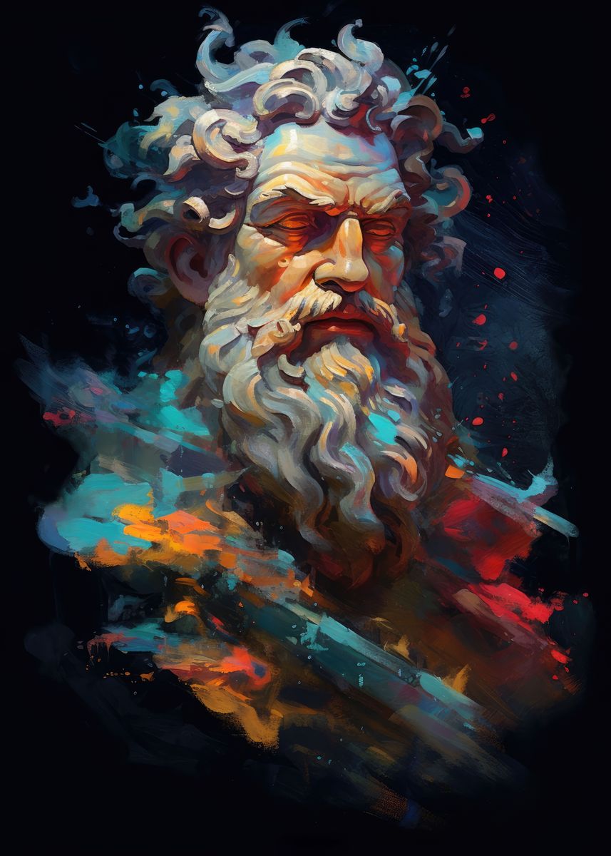 'Poseidon Colored' Poster, picture, metal print, paint by Stylianos ...