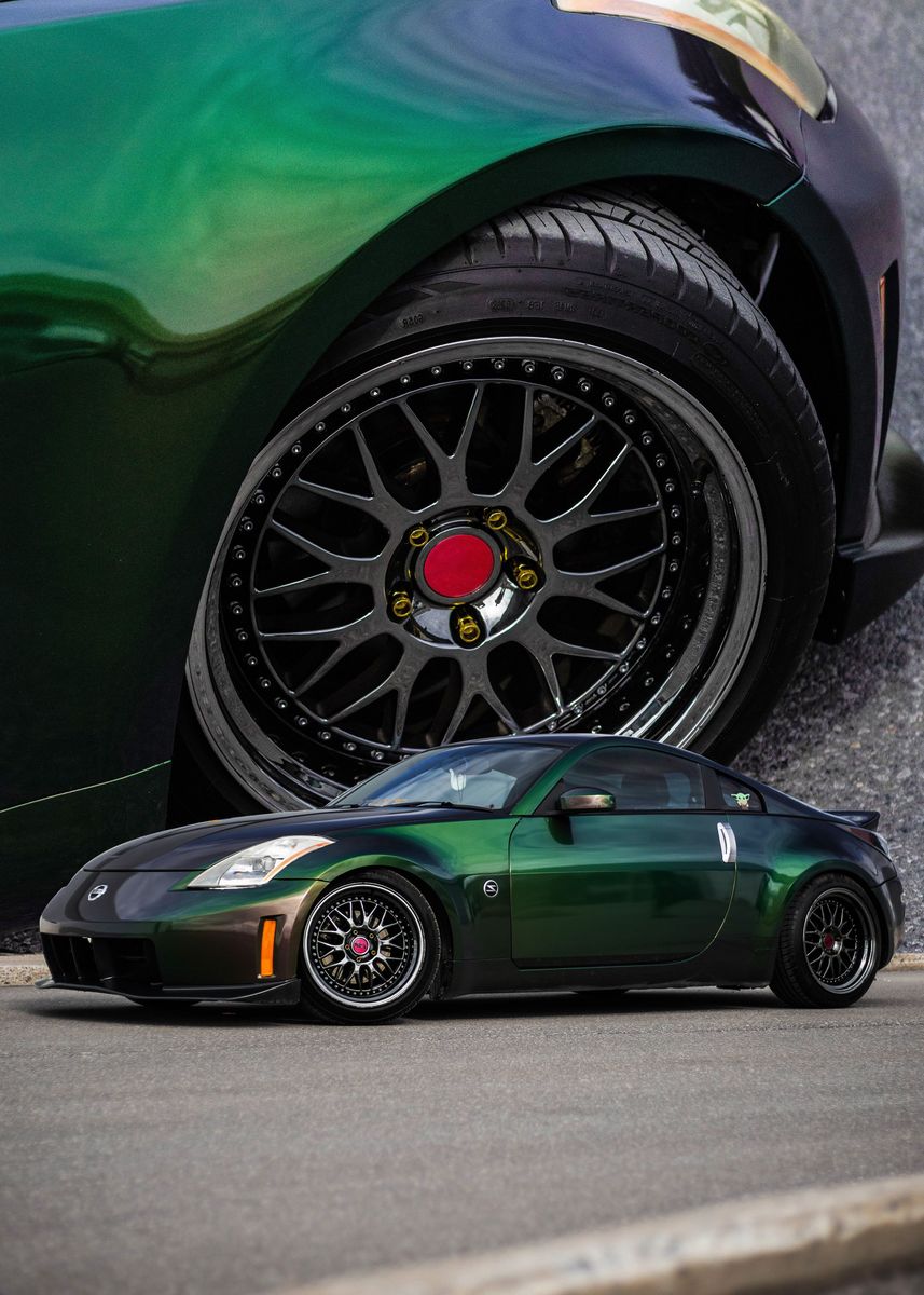 'green jdm car' Poster, picture, metal print, paint by SAIDI ARTWORKS ...