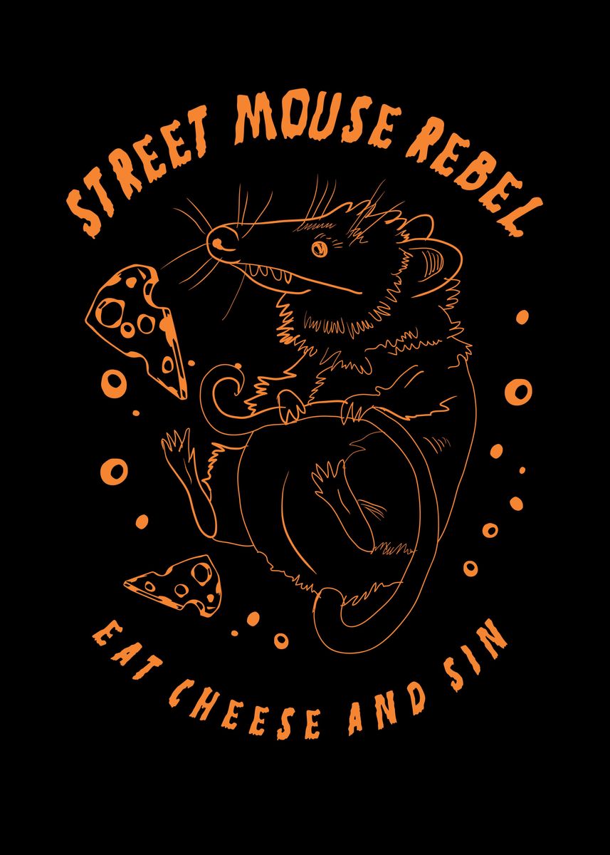 'Street Mouse Rebel possum' Poster by Babazuka zuka | Displate