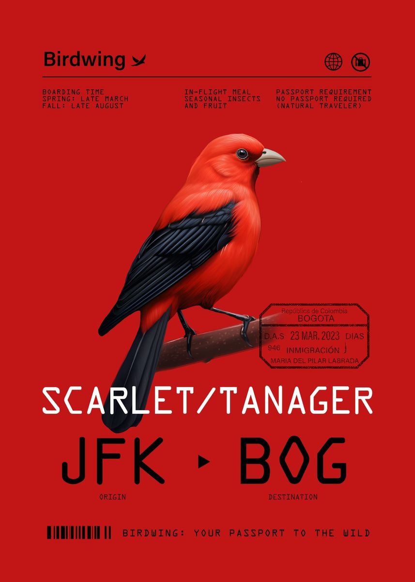 'Bird Travel Poster' Poster by Aleksey Ivanov | Displate