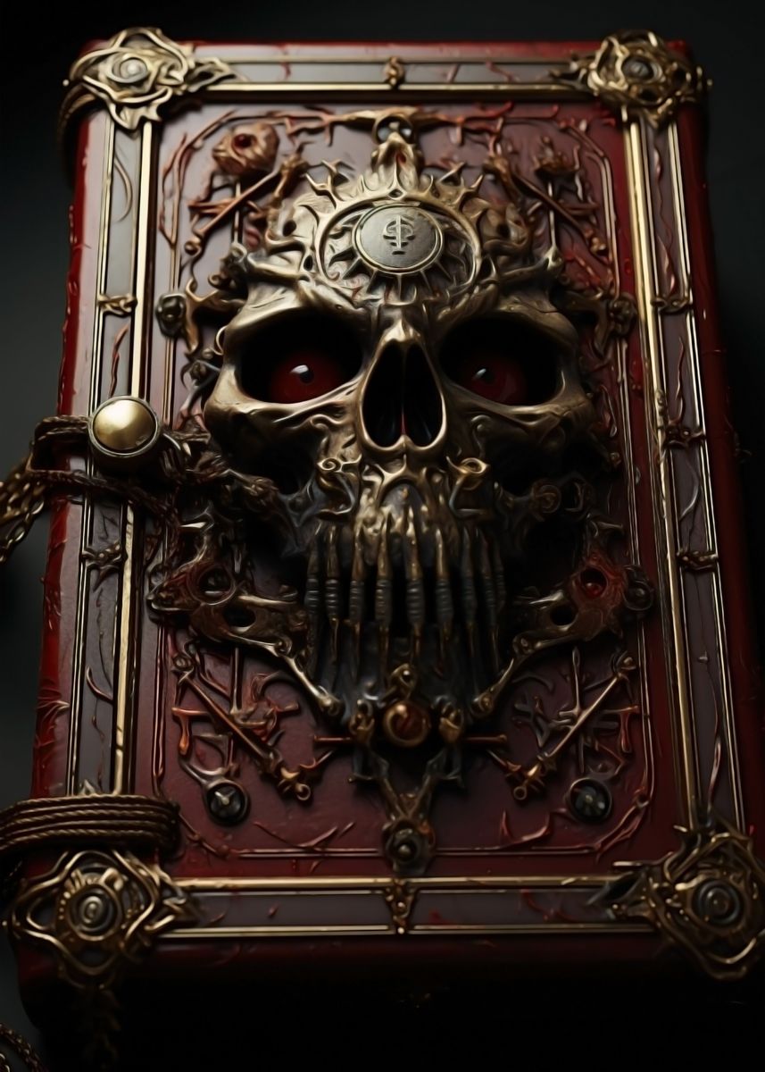 'mythical dark death book' Poster, picture, metal print, paint by ...