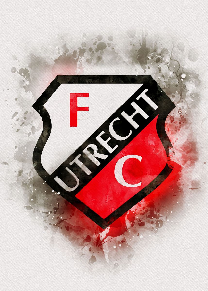 'Utrecht Fc Poster' Poster, picture, metal print, paint by Paul C. Lane ...