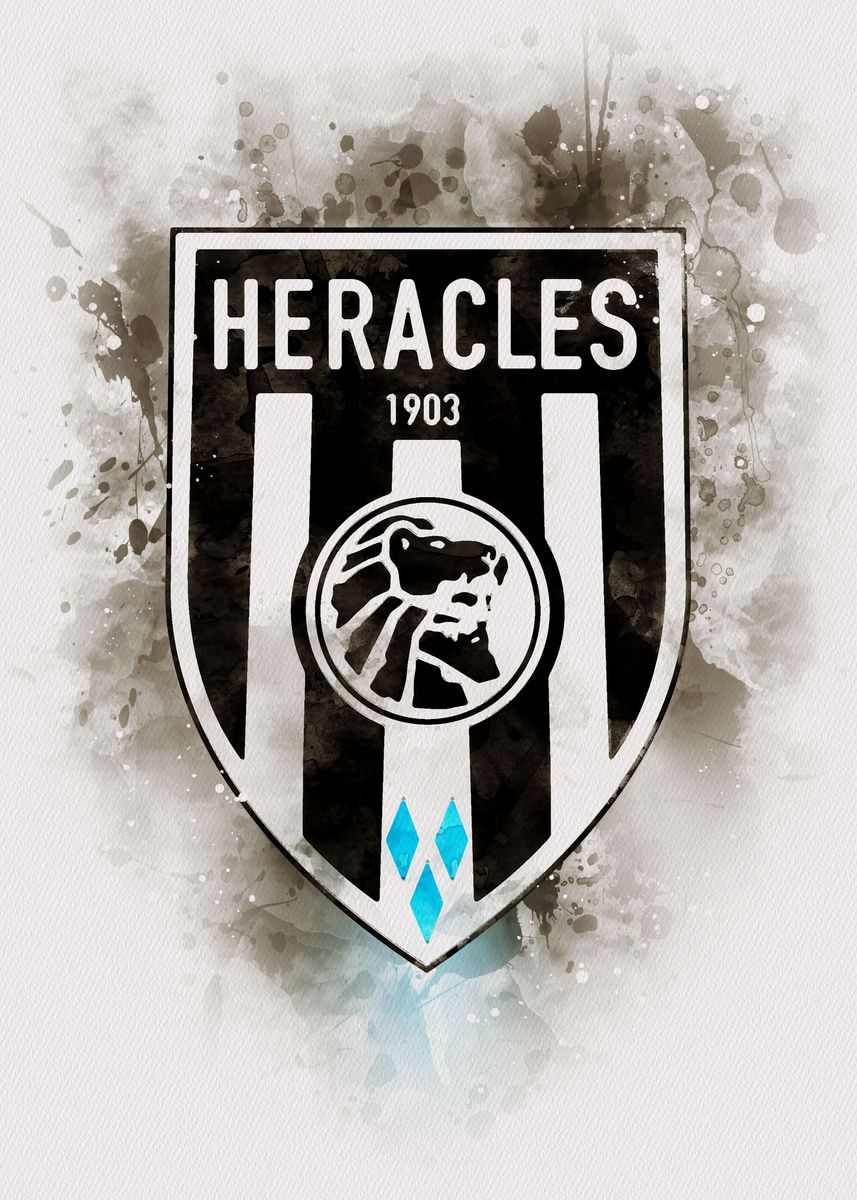 'Heracles Almelo' Poster, picture, metal print, paint by Paul C. Lane ...