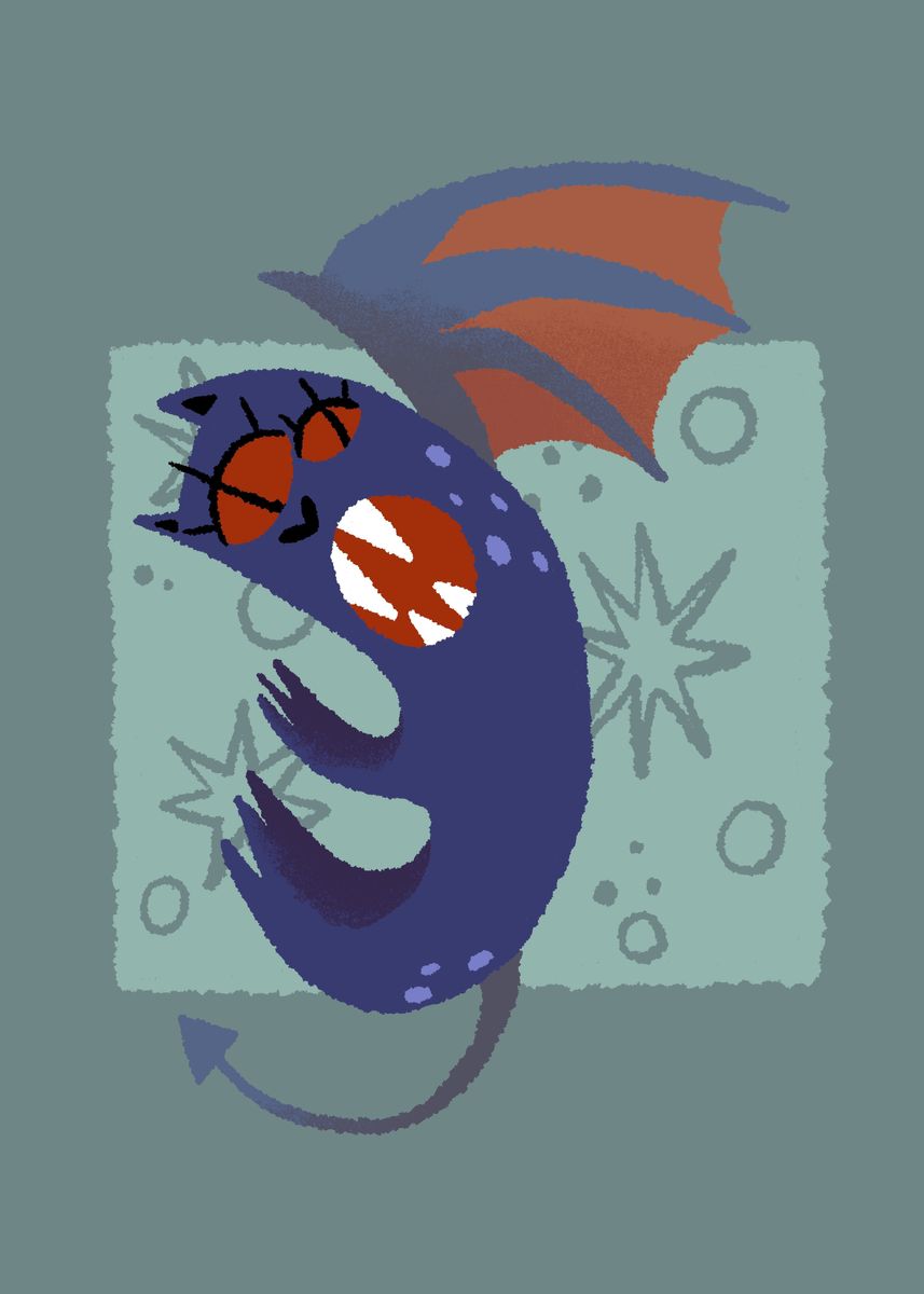 'Ahool Cryptid Art' Poster, picture, metal print, paint by Sophie ...