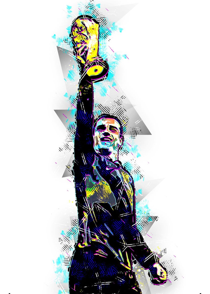 'Antoine Griezmann Color' Poster, picture, metal print, paint by Joanne ...