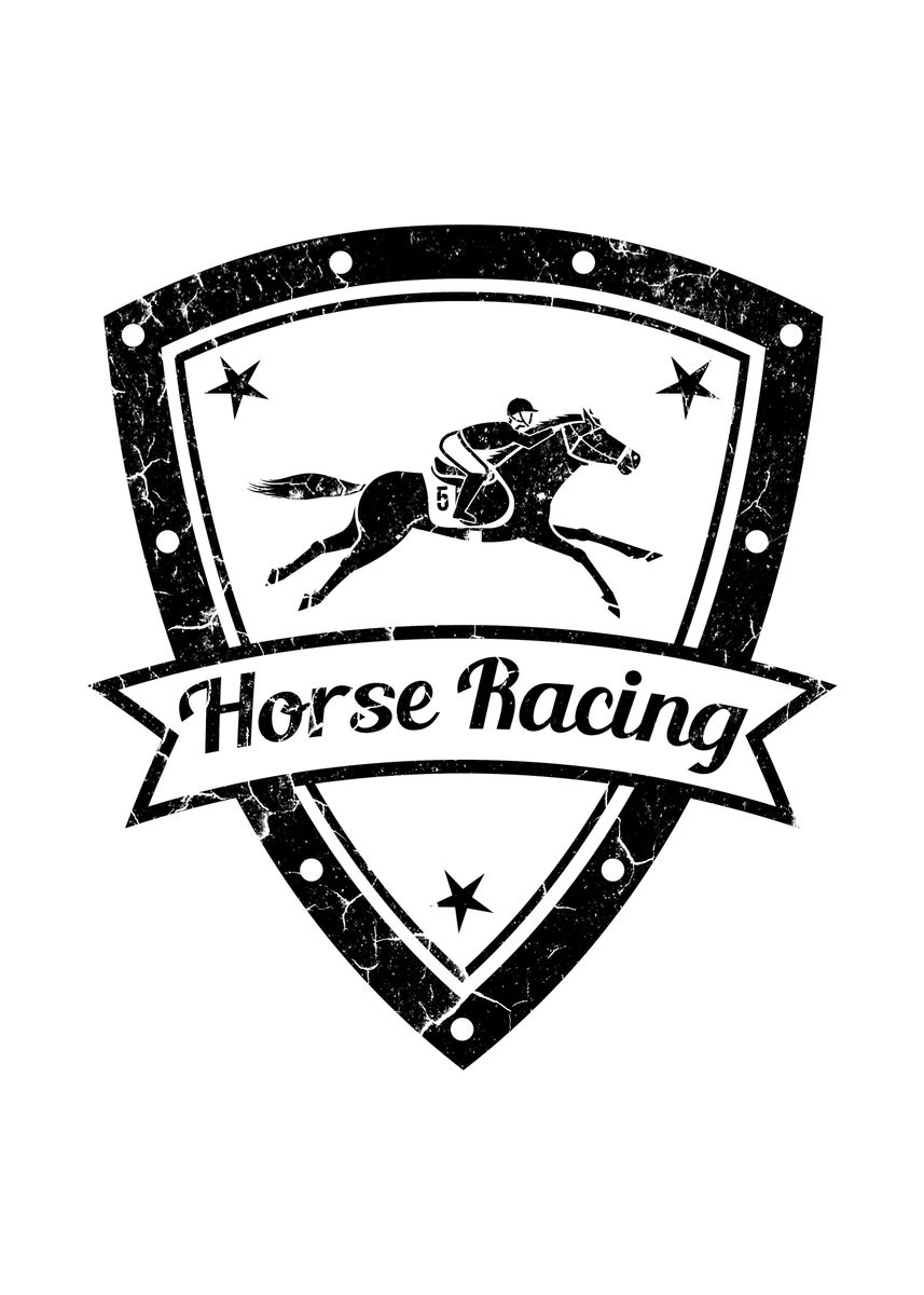 'horse racing' Poster, picture, metal print, paint by rick mindey ...