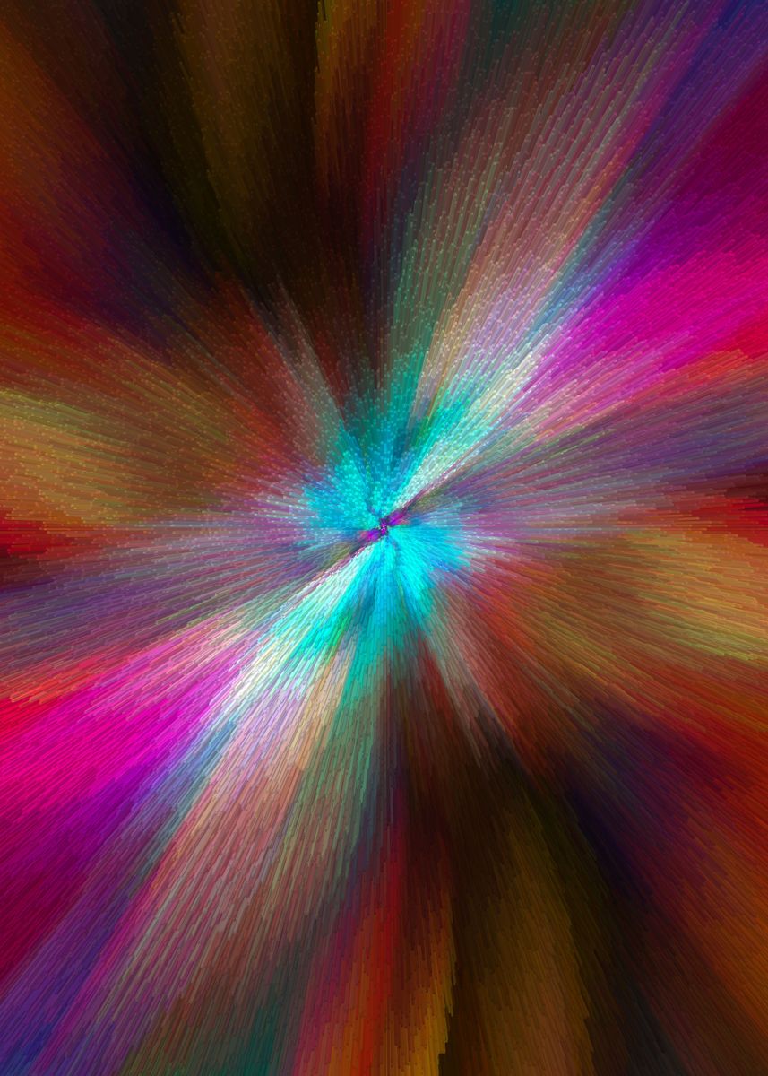 'Abstract Floral Rotation' Poster, picture, metal print, paint by ...