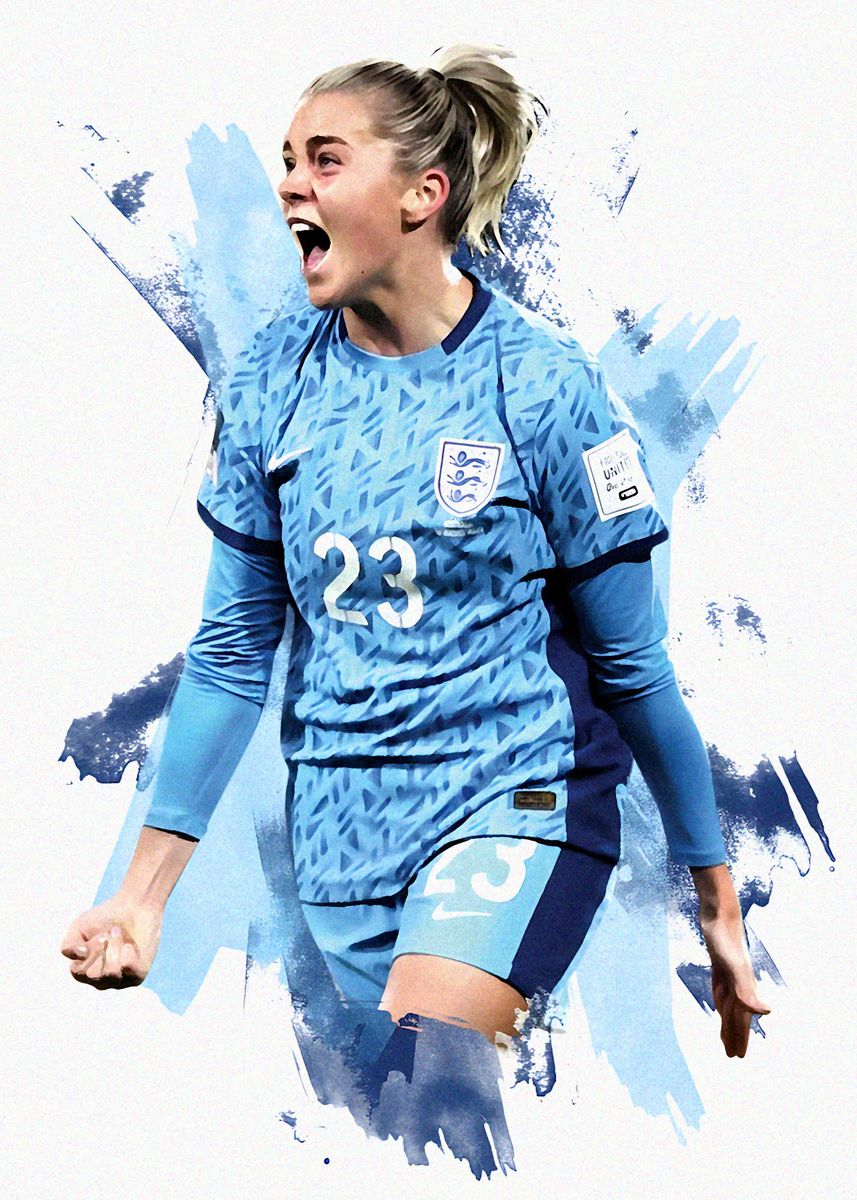 'Alessia Russo England' Poster, picture, metal print, paint by ...