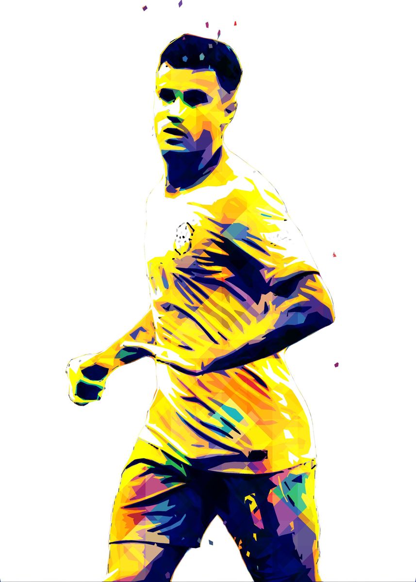 'Philippe Coutinho Brazil' Poster, picture, metal print, paint by ...