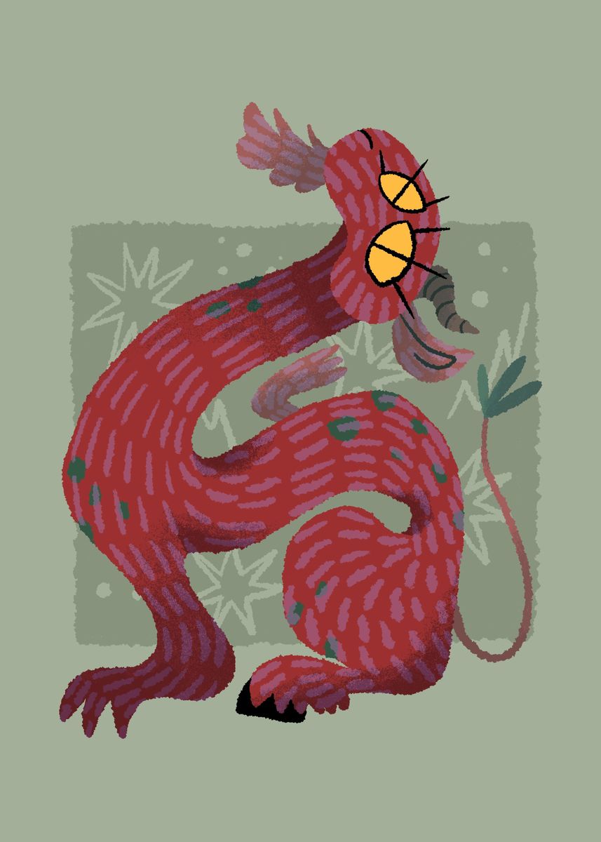 'Jersey Devil Cryptid Art' Poster, picture, metal print, paint by ...