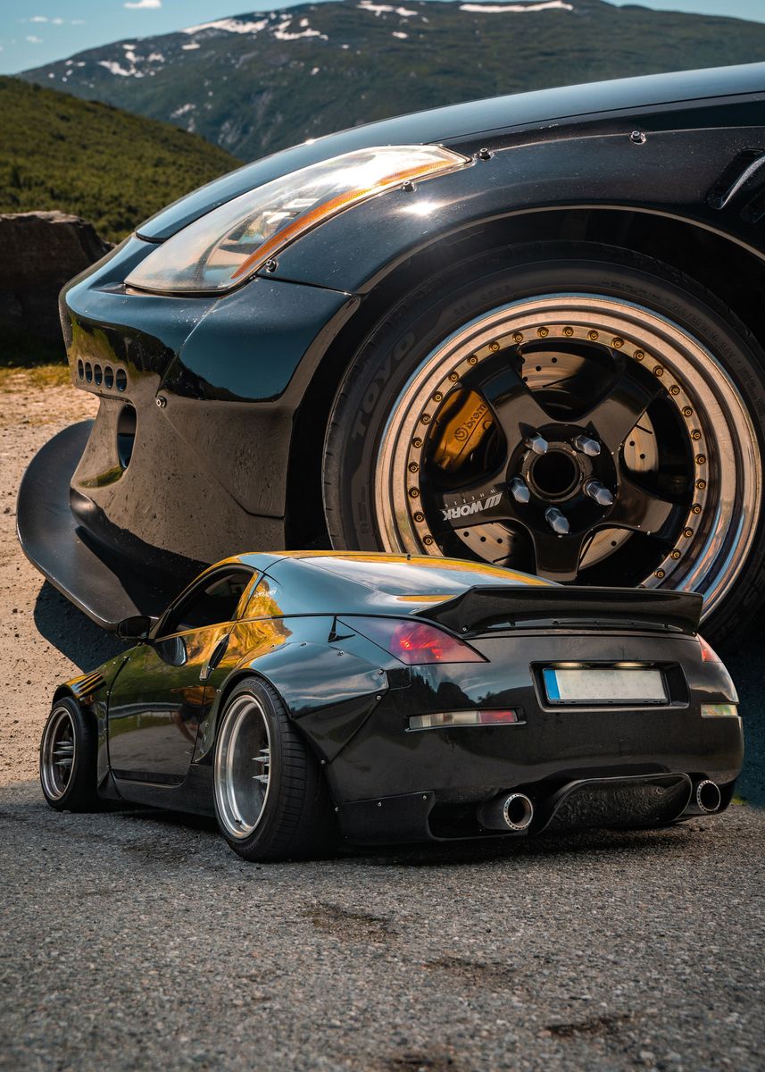 '350z back view' Poster, picture, metal print, paint by SAIDI ARTWORKS ...