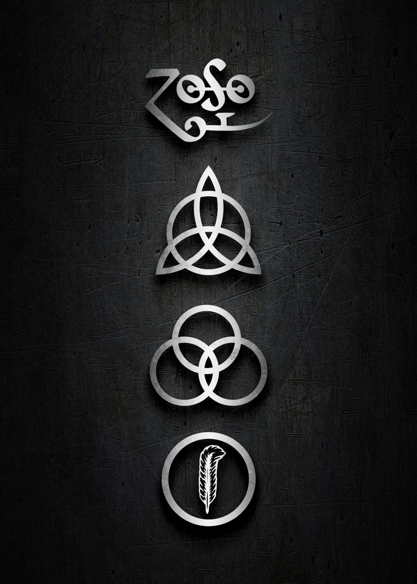 'four metaphysical symbols' Poster, picture, metal print, paint by ...