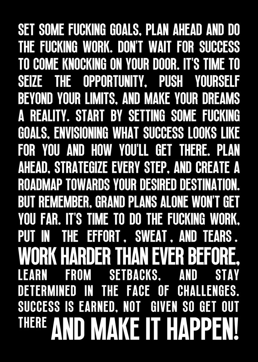 'Awesome Motivational Words' Poster by Wezt Studio | Displate