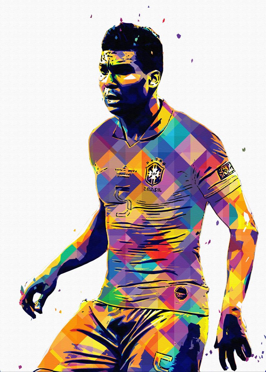 'Casemiro Brazil Pop Art' Poster, picture, metal print, paint by ...