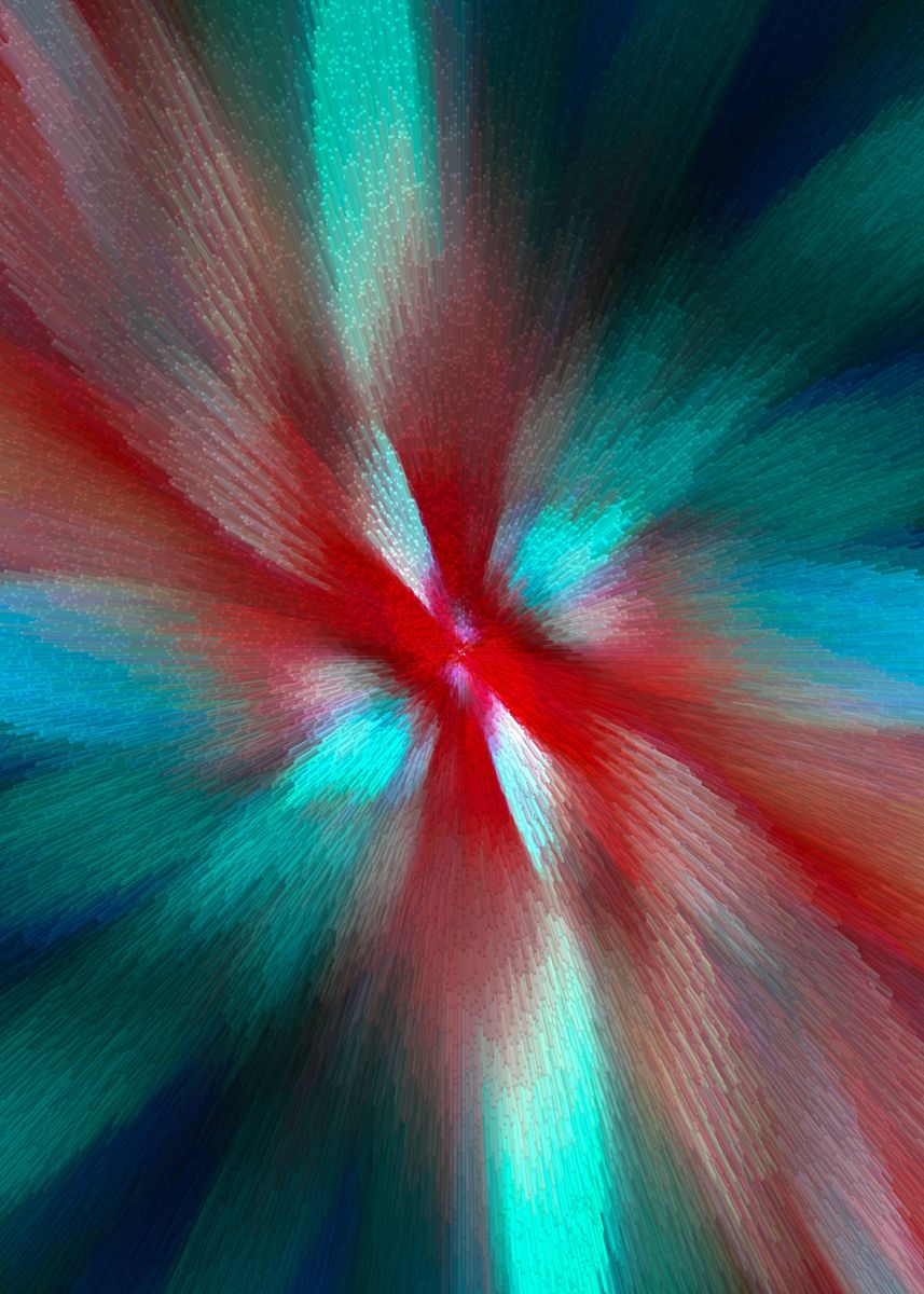 'Abstract Floral Rotation' Poster, picture, metal print, paint by ...