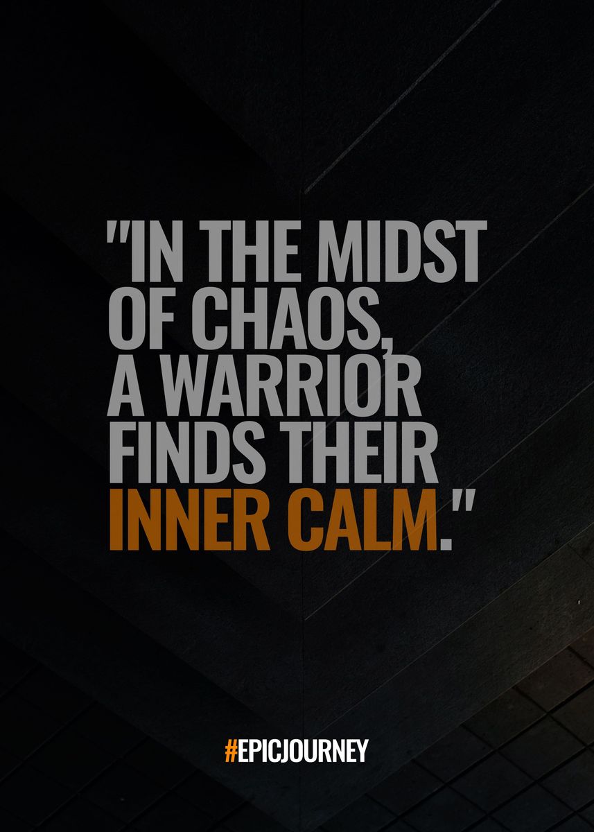 'Warriors Quote' Poster by Mr Penguin | Displate