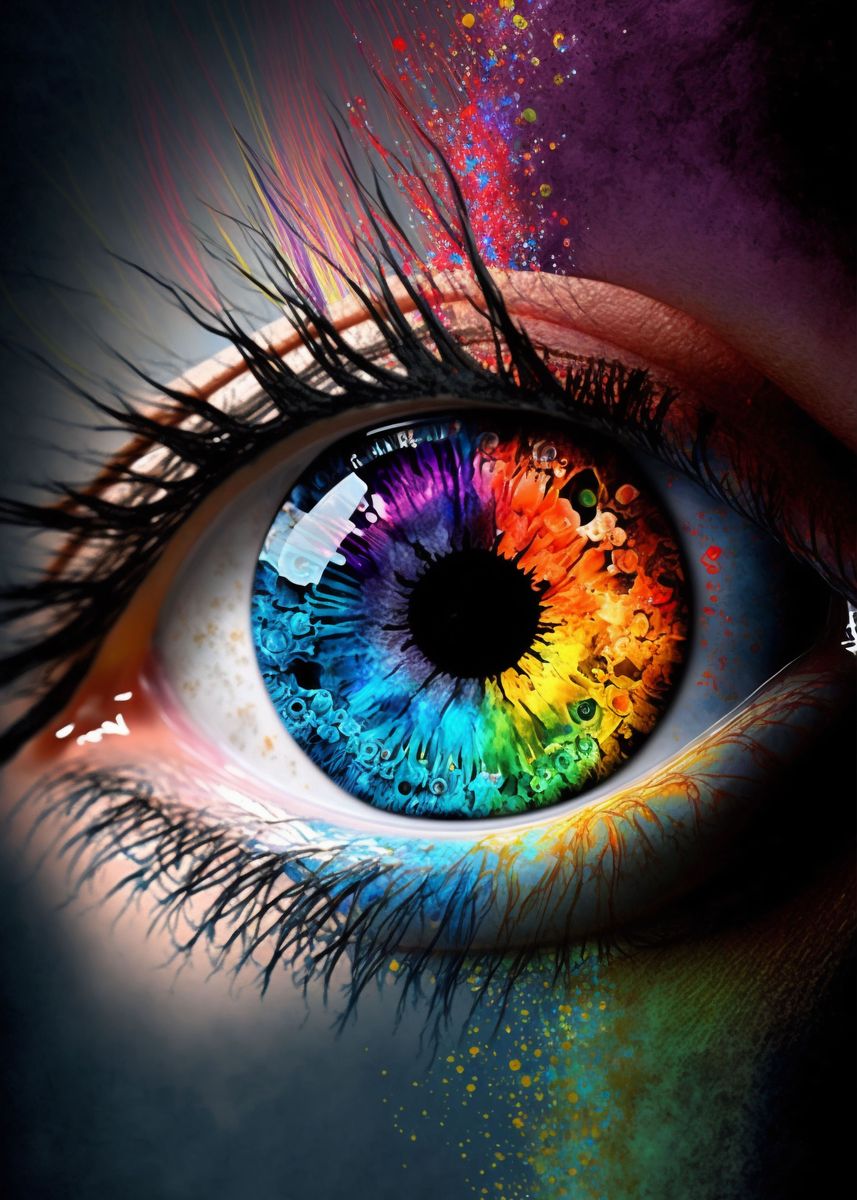 'All colors in one Eye' Poster by Cybronauts | Displate