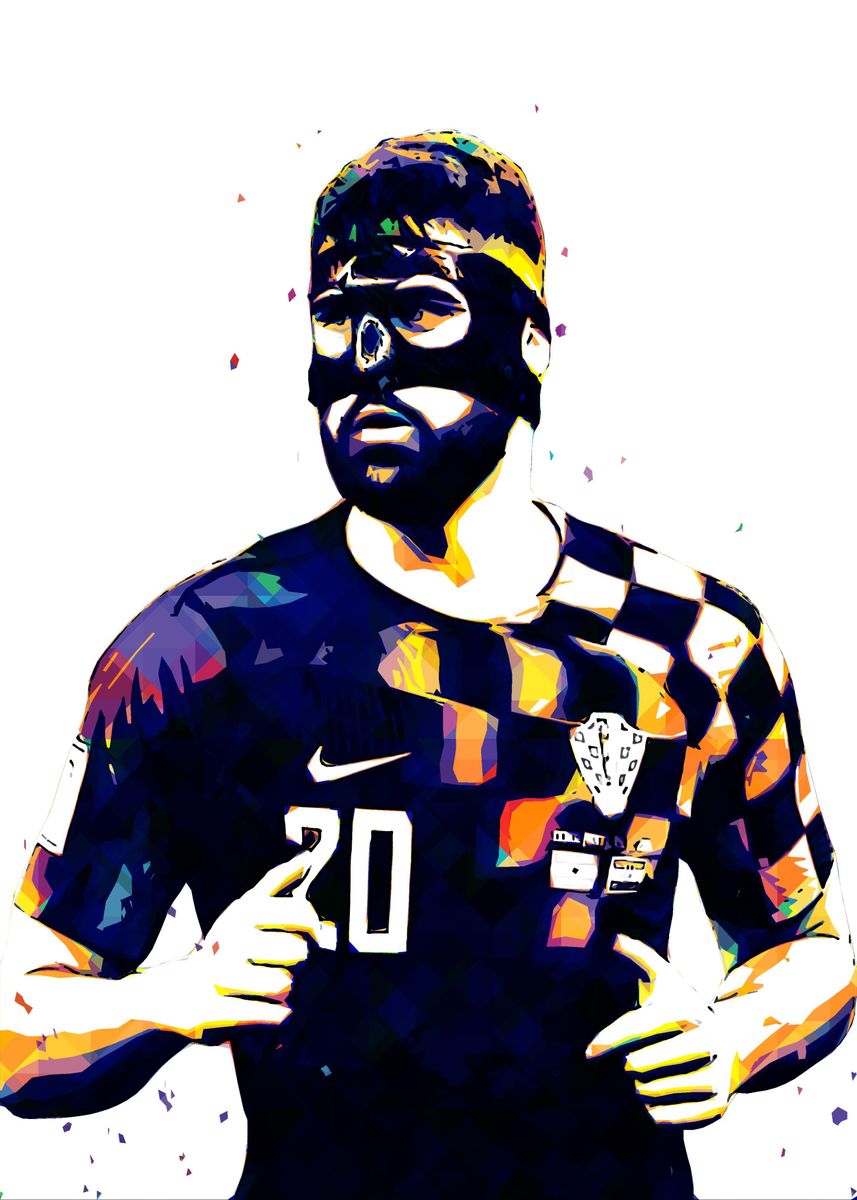 'Josko Gvardiol' Poster, picture, metal print, paint by RobertHall ...