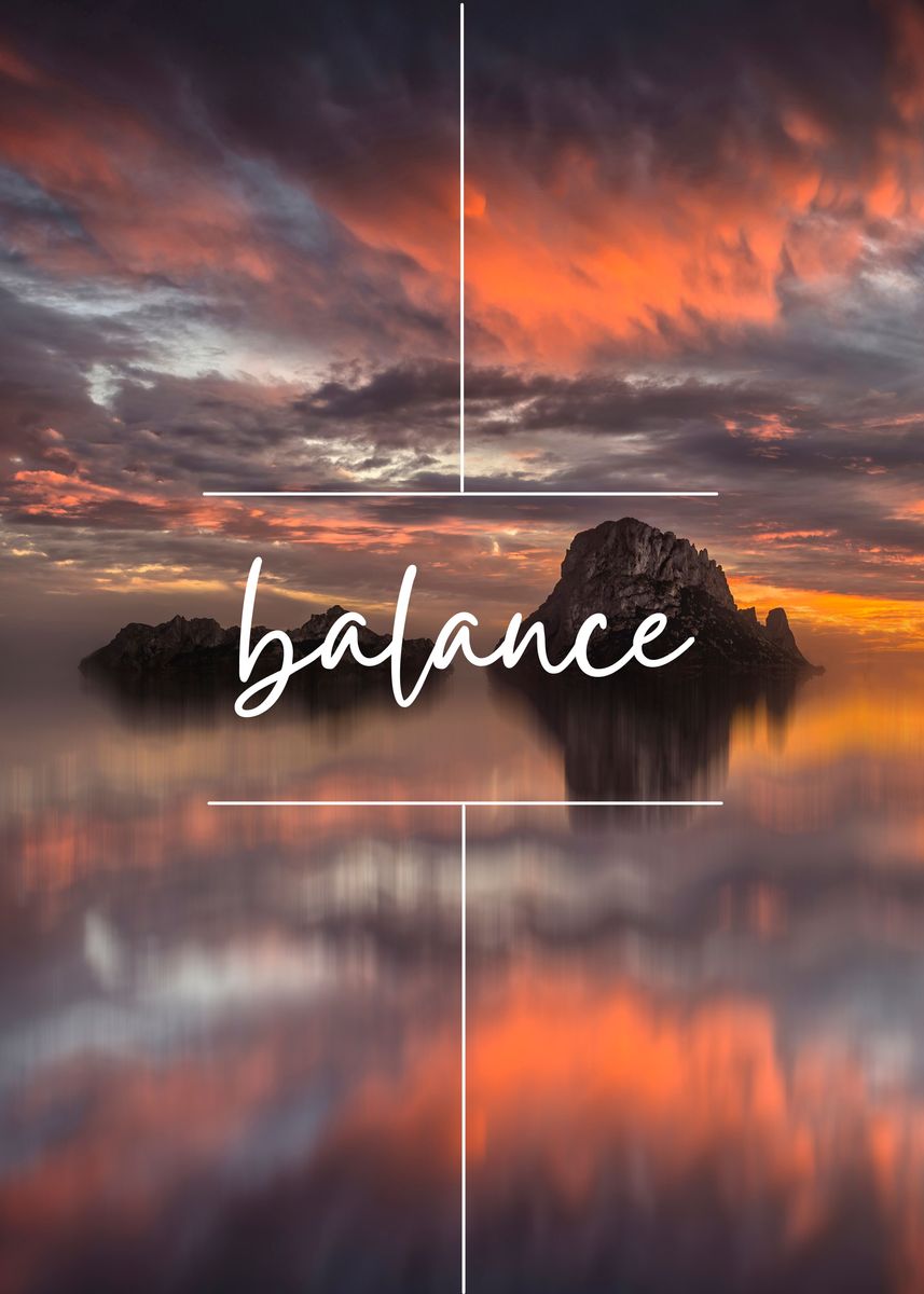 'Balance inspirational' Poster, picture, metal print, paint by Vicen ...