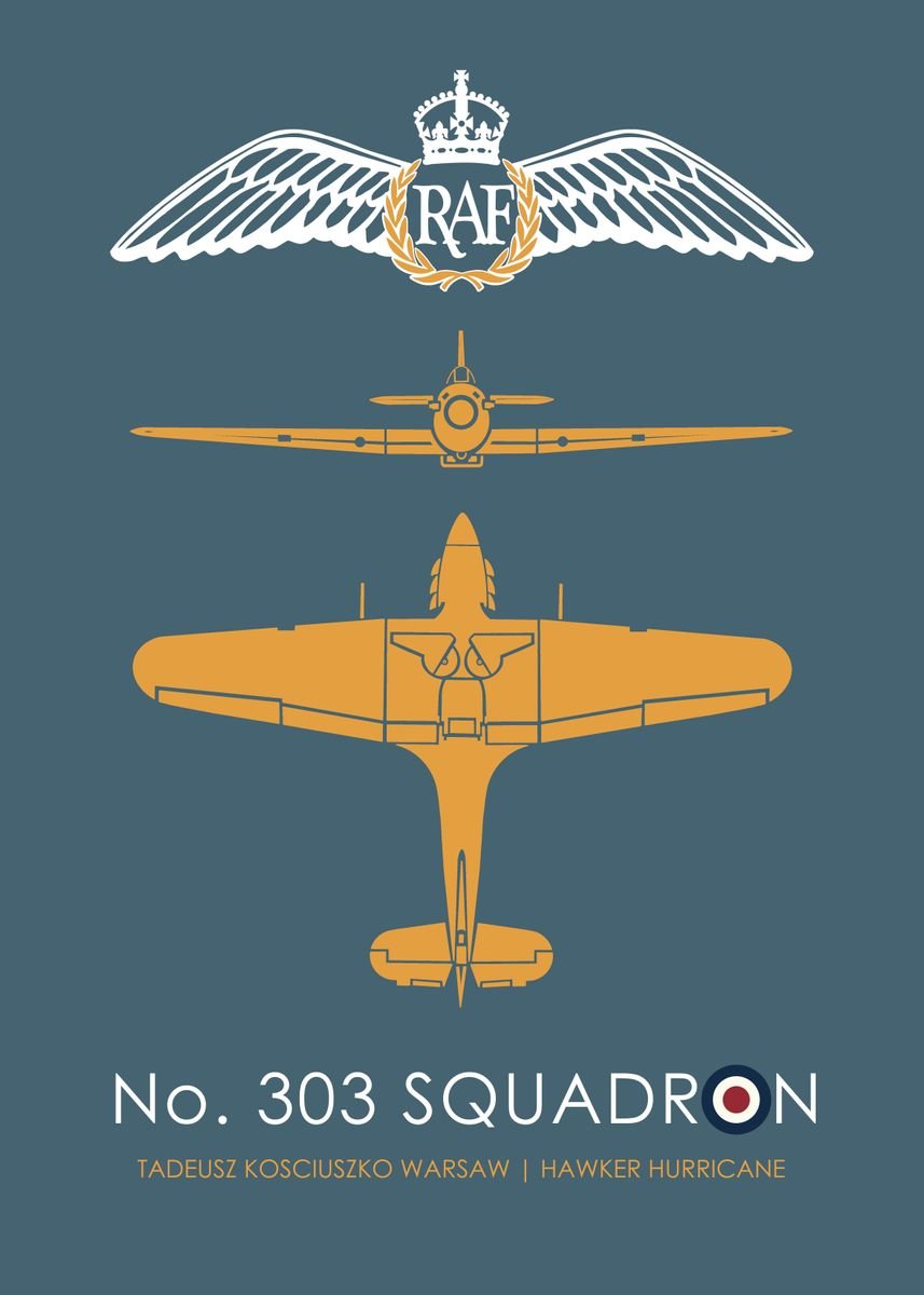 '303 Squadron' Poster, picture, metal print, paint by RogueDesign ...
