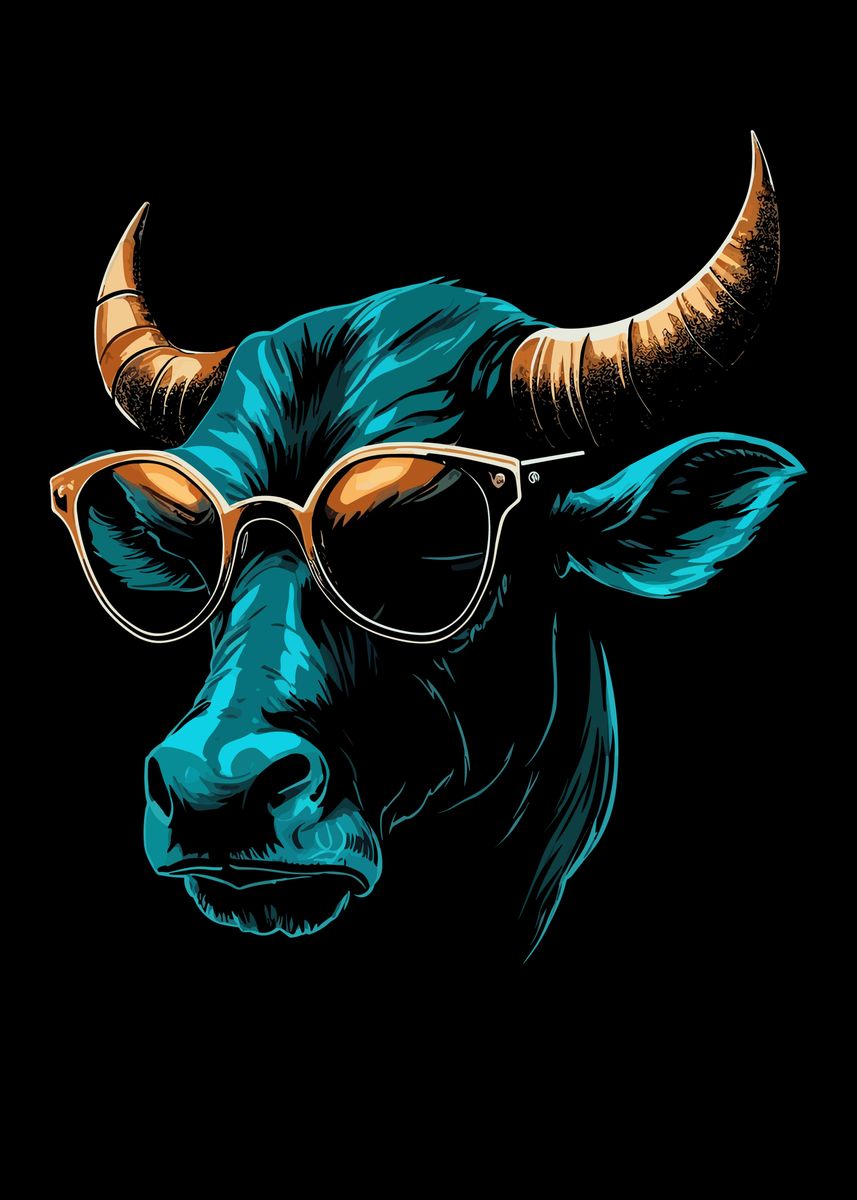'Ox Sunglasses Cool Dj' Poster by Ellie Queen | Displate