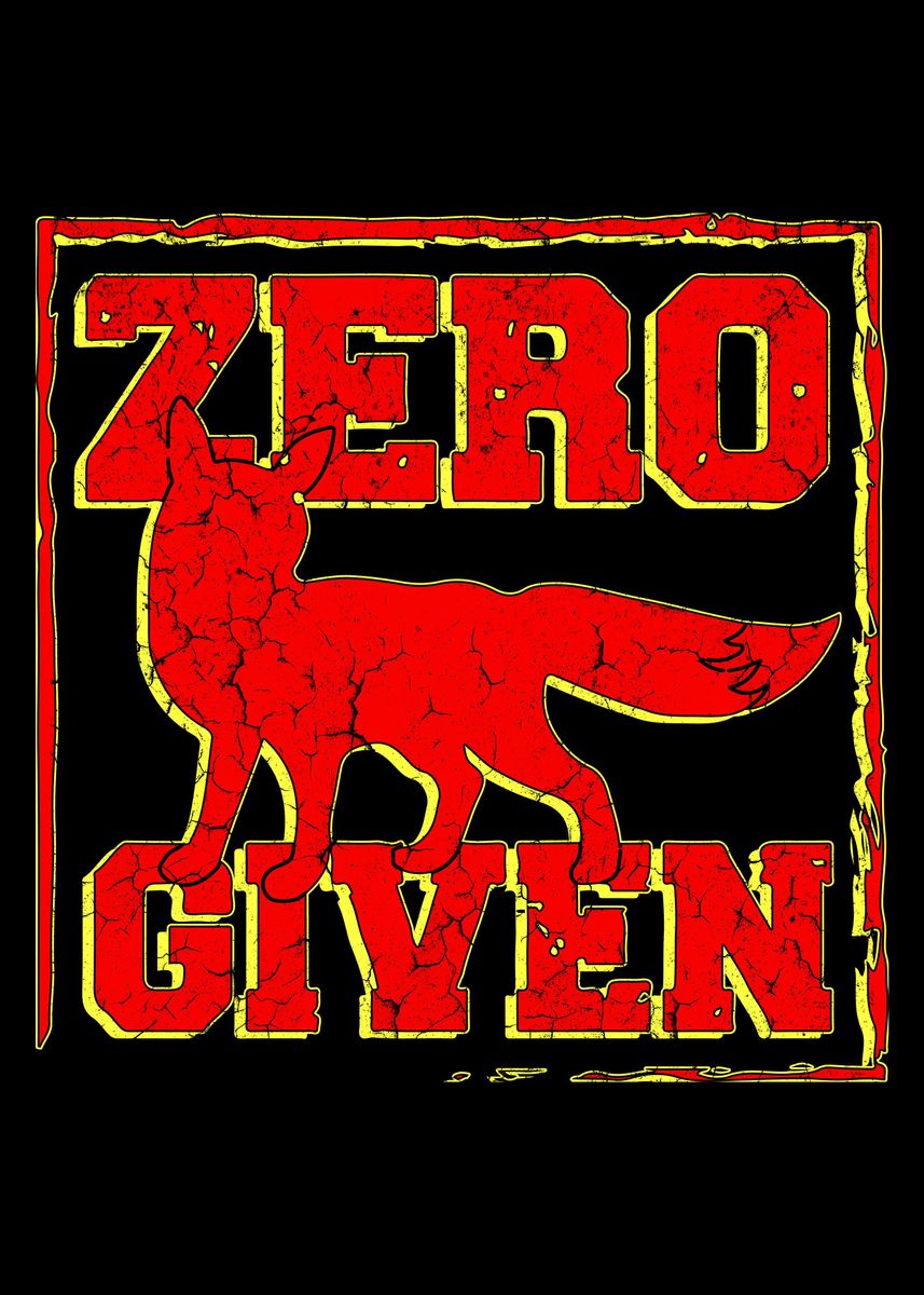 'zero given' Poster, picture, metal print, paint by seruni shop | Displate