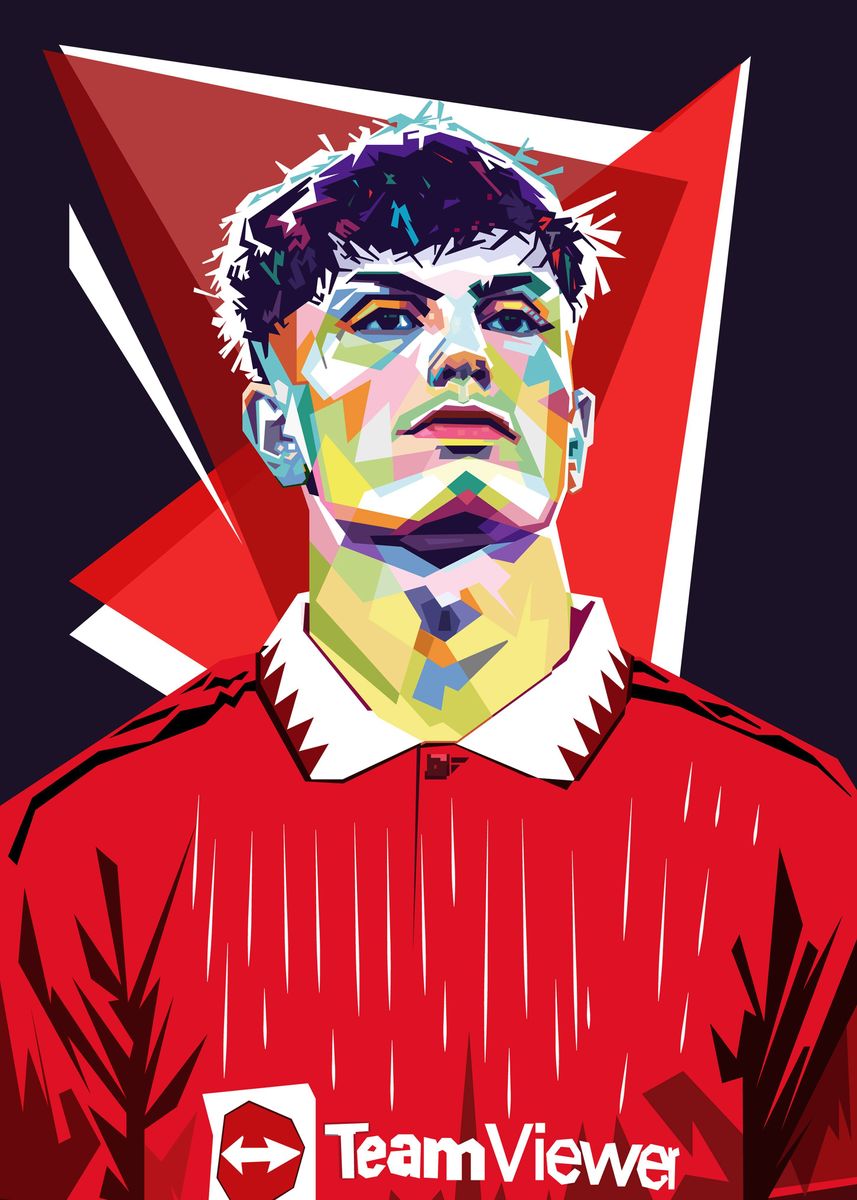 'Garnacho pop Art' Poster, picture, metal print, paint by Sobri Alkavie ...