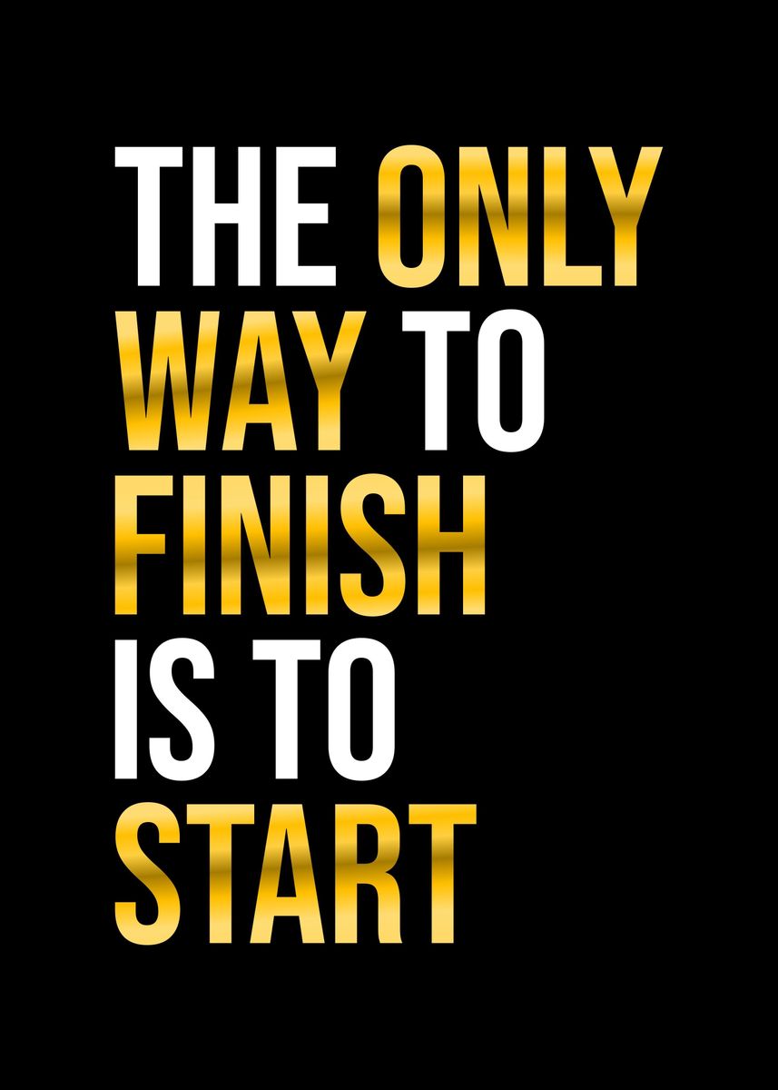 'Motivation Quotes Gold' Poster, picture, metal print, paint by ...