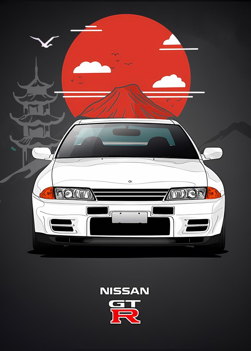 'Nissan skyline R32 ' Poster, picture, metal print, paint by ART JOY ...