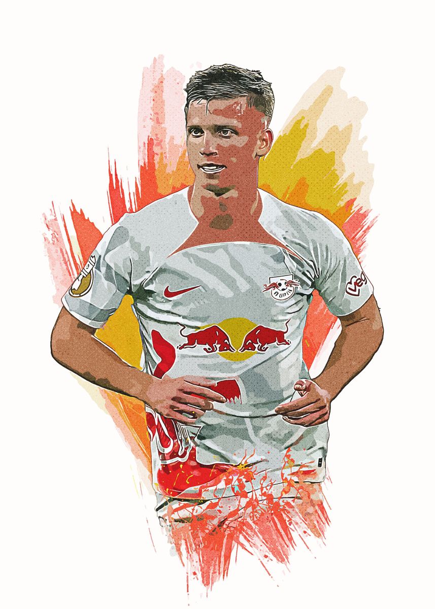 'Xavi Simons Football ' Poster, picture, metal print, paint by Elvira A ...