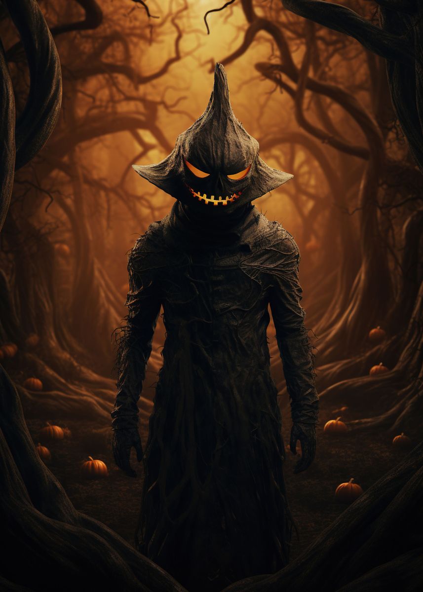 'Cursed Pumpkin King' Poster, picture, metal print, paint by Senja ...