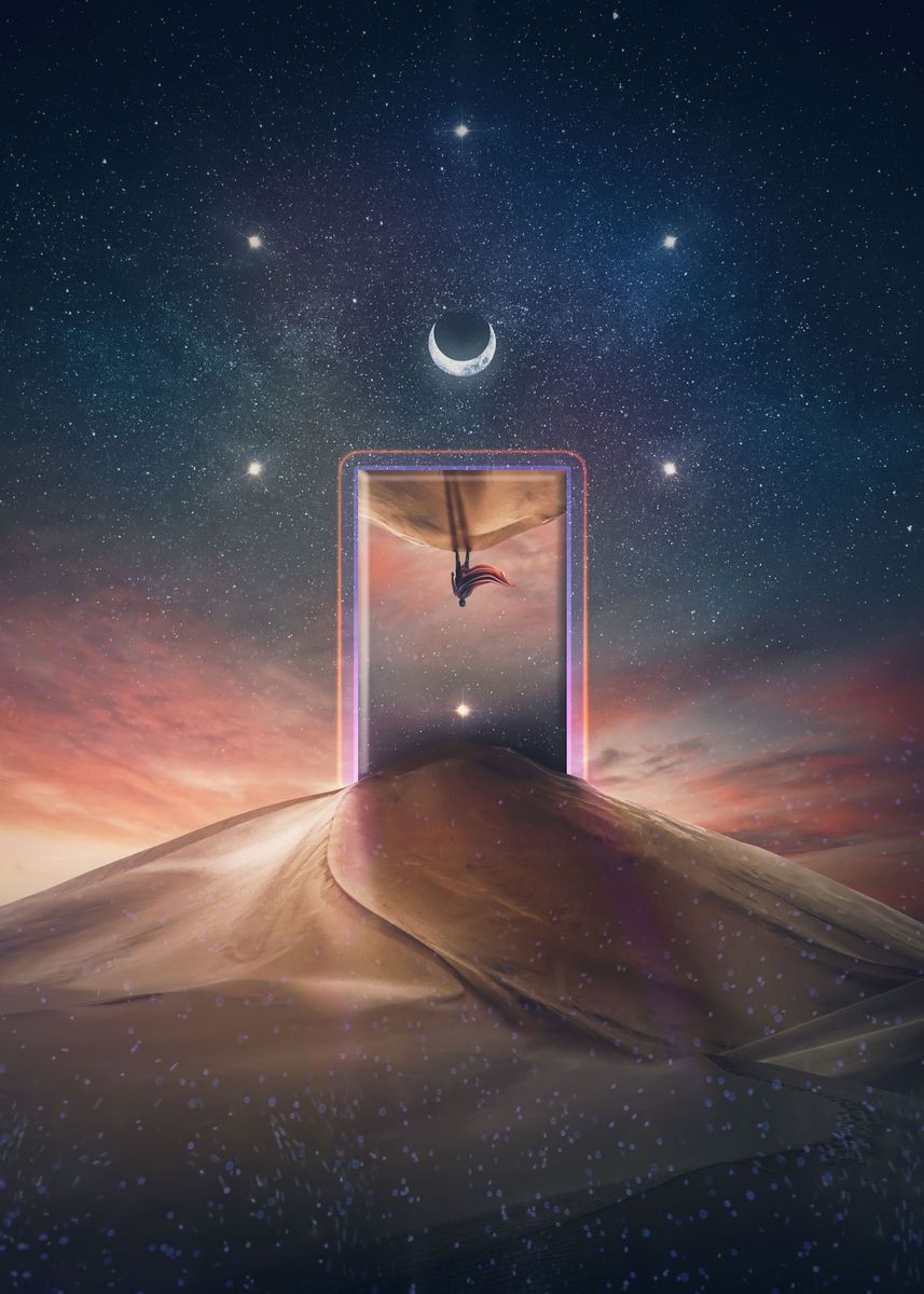 'Parallel world portal' Poster, picture, metal print, paint by ...