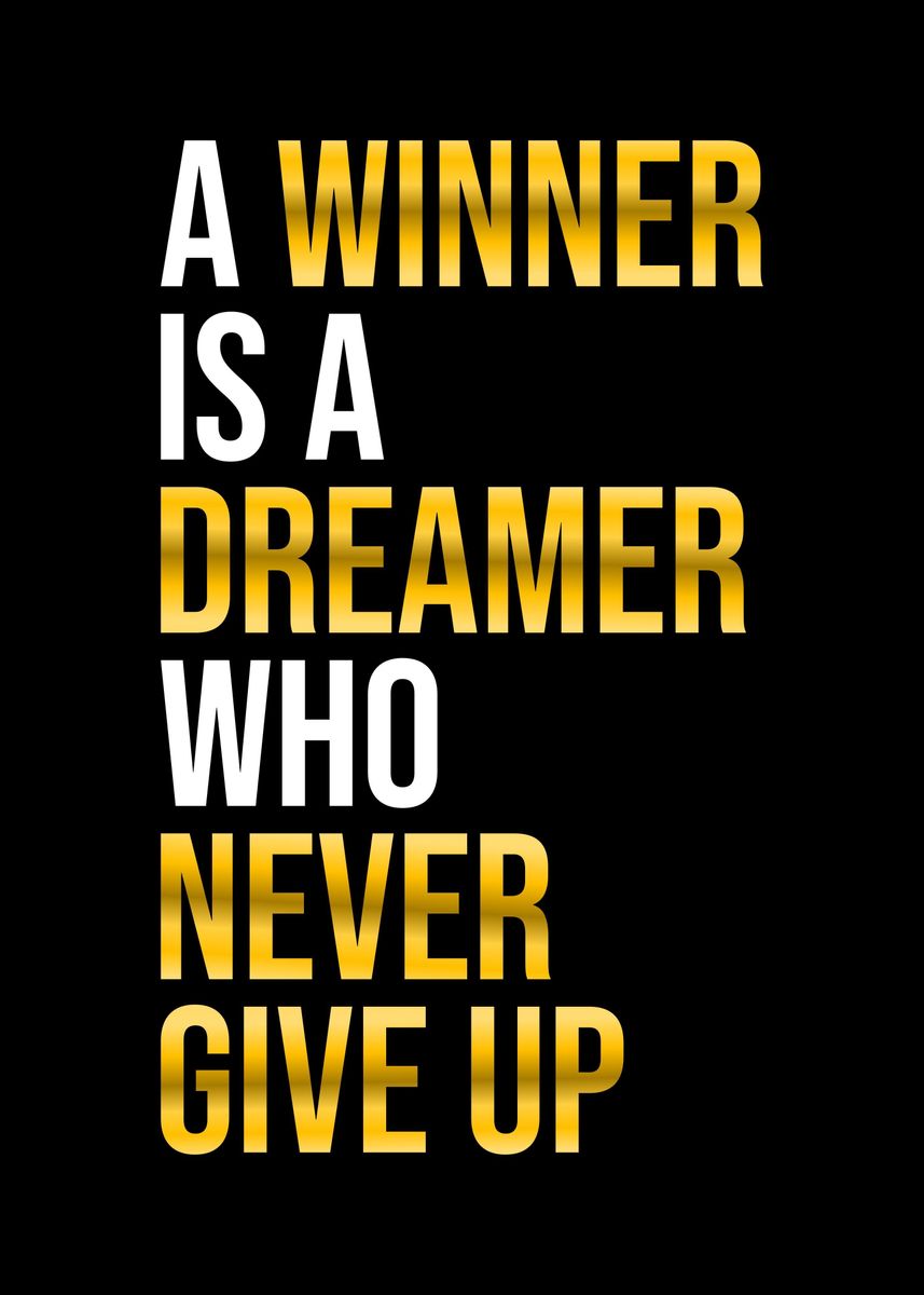 'Motivation Quotes Gold' Poster, picture, metal print, paint by ...