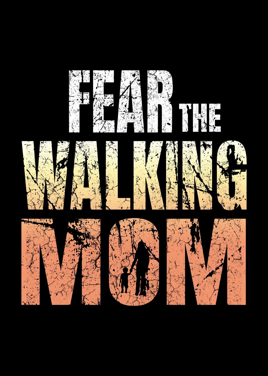 'walking mom' Poster, picture, metal print, paint by slaway tokthil ...