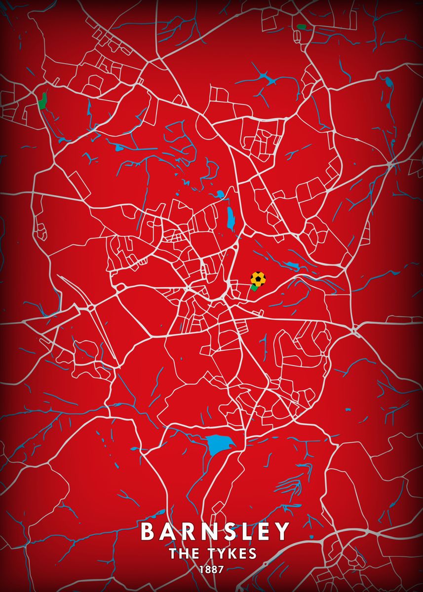 'Barnsley Oakwell Stadium ' Poster, picture, metal print, paint by ...