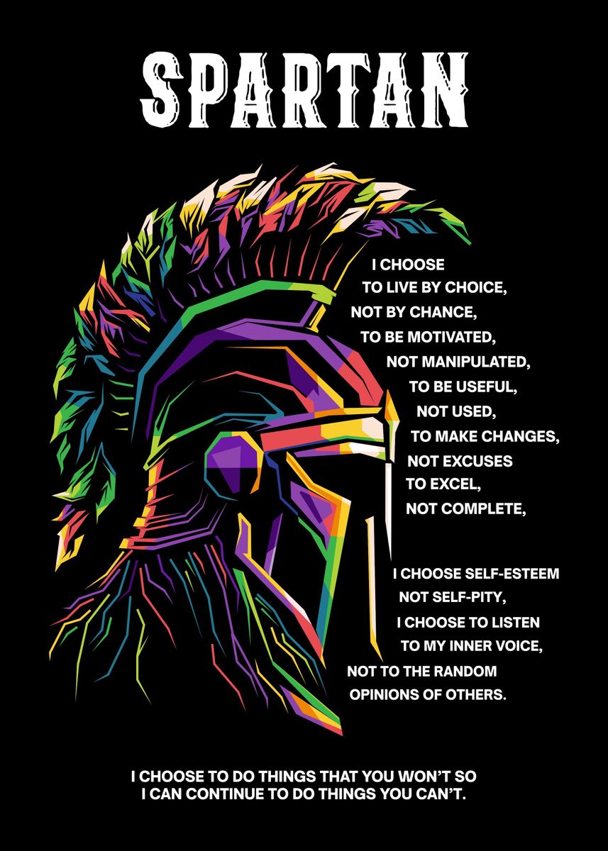 'Spartan' Poster, picture, metal print, paint by Doublede Design | Displate
