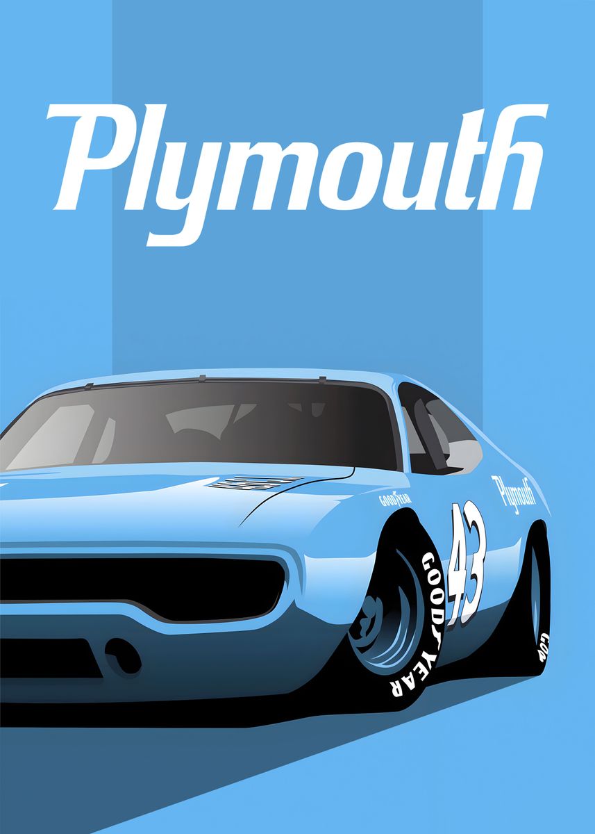 'PLYMOUTH GTX ROADRUNNER' Poster, picture, metal print, paint by Nex ...