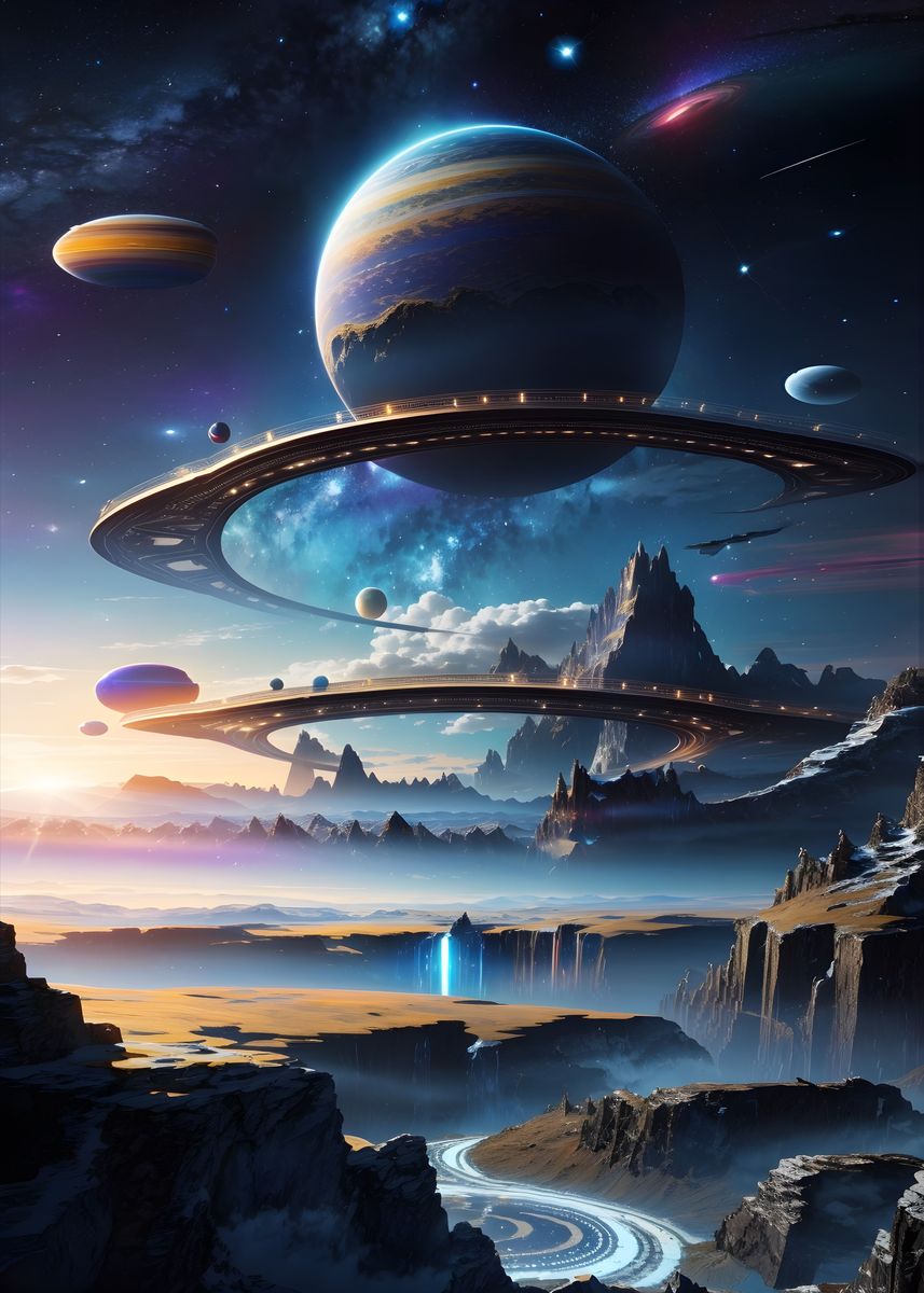 'Cosmic Universe Dreamscape' Poster, picture, metal print, paint by ...