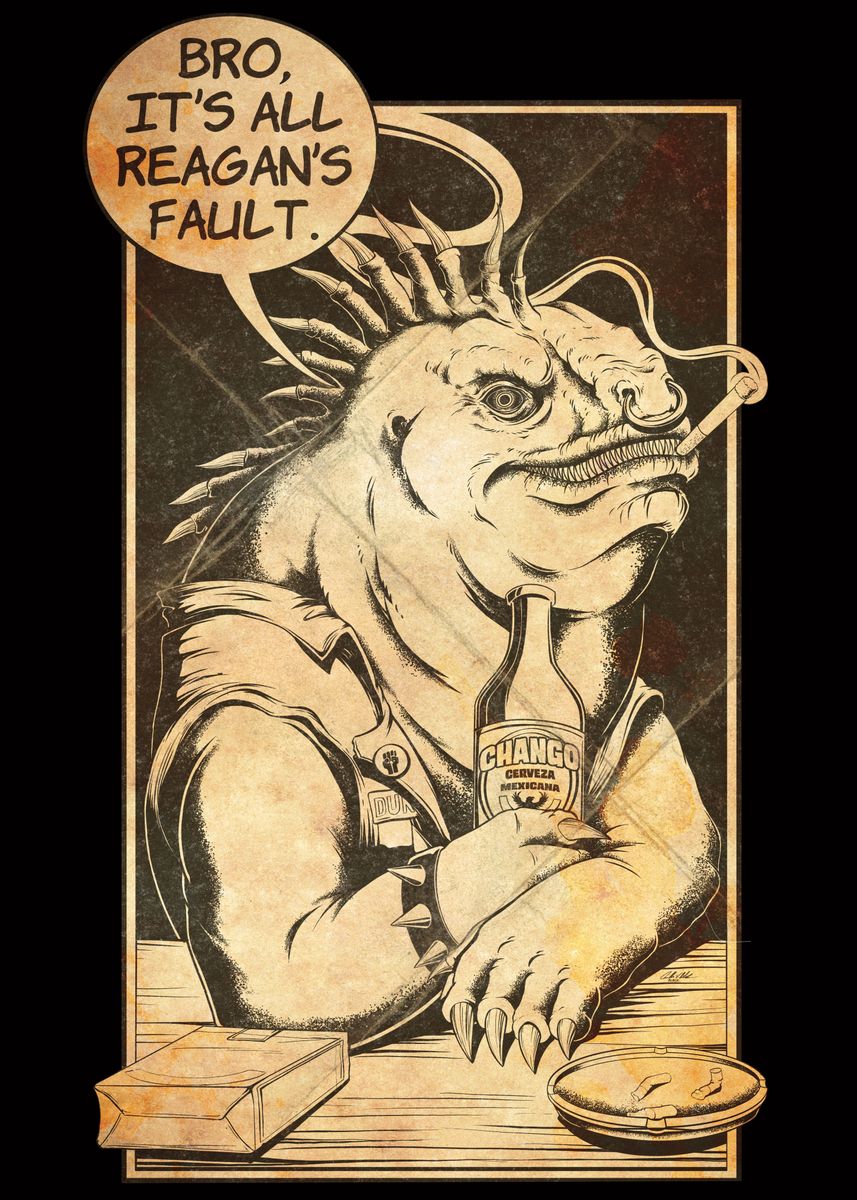 'Reagans Fault' Poster, picture, metal print, paint by William Black ...