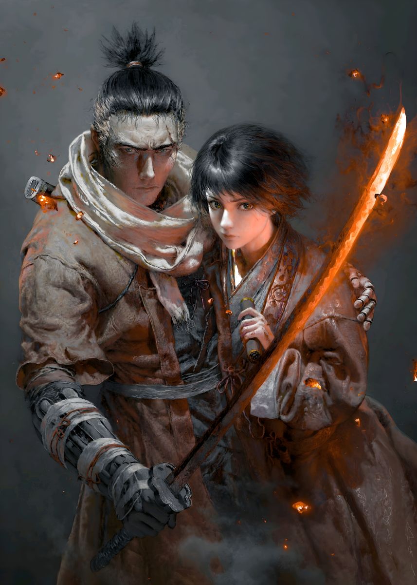 'Samurai Sekiro' Poster, picture, metal print, paint by death game ...